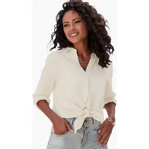 LASCANA Button-down Shirt With Classic Collar - Natural