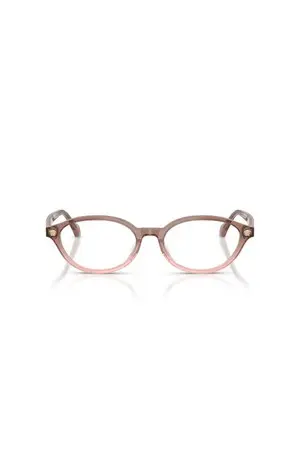 Versace 53mm Oval Optical Glasses - Brown