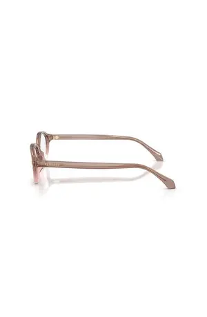 Versace 53mm Oval Optical Glasses - Brown