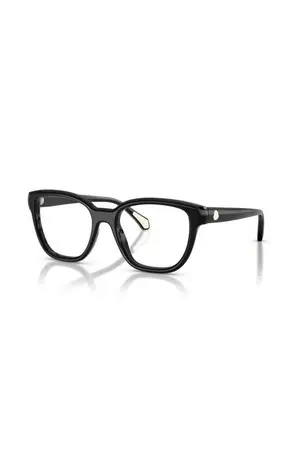 Moncler 53mm Rectangle Optical Glasses - Black