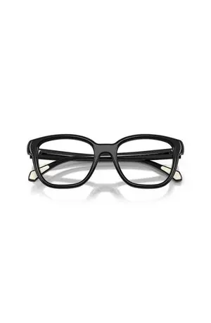 Moncler 53mm Rectangle Optical Glasses - Black