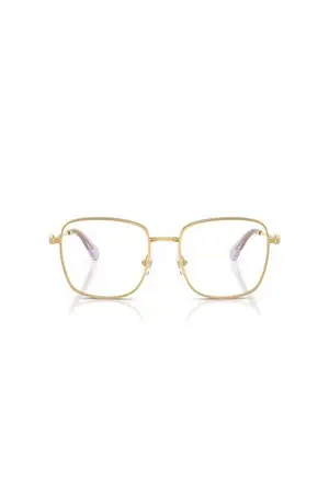 SWAROVSKI 53mm Square Optical Glasses - Gold