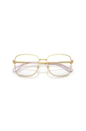 SWAROVSKI 53mm Square Optical Glasses - Gold