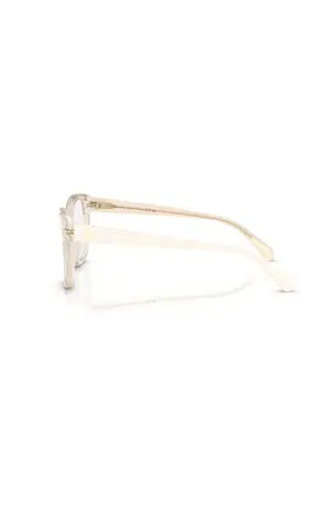 Moncler 53mm Rectangle Optical Glasses - White