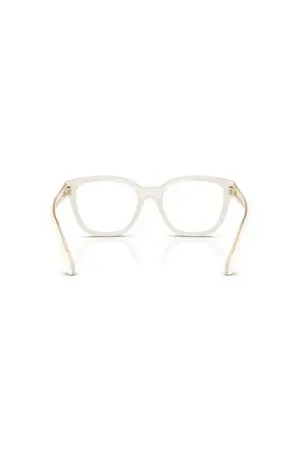 Moncler 53mm Rectangle Optical Glasses - White