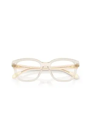 Moncler 53mm Rectangle Optical Glasses - White