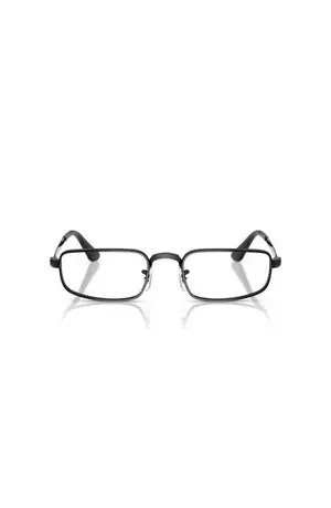Ray-ban Rectangle Full Rim Metal Eyeglasses - Black
