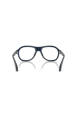 Moncler 53mm Rectangle Optical Glasses - Blue