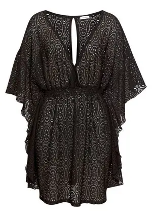 LASCANA Flowy Lace Cover Up - Black