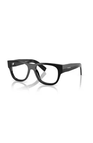 Prada 53mm Square Optical Glasses - Black