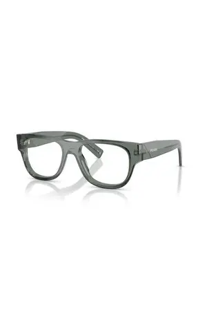 Prada 53mm Square Optical Glasses - Grey