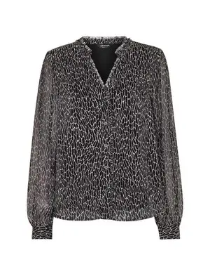 Whistles Dragonfly Print Long Sleeve Blouse