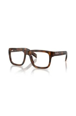 Prada 54mm Rectangle Optical Glasses - Tortoise