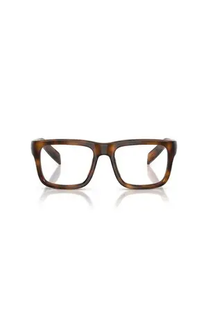 Prada 54mm Rectangle Optical Glasses - Tortoise