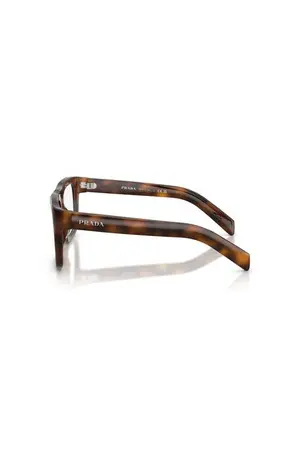 Prada 54mm Rectangle Optical Glasses - Tortoise