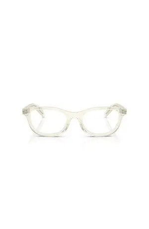 Prada 52mm Oval Optical Glasses - Brown