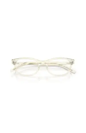 Prada 52mm Oval Optical Glasses - Brown