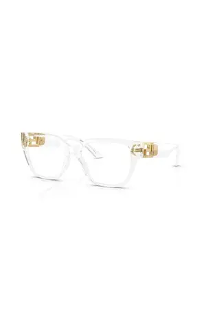 Versace 52mm Square Optical Glasses - Transparent