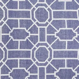 C&F HOME Trellis Woven Table Runner - Blue