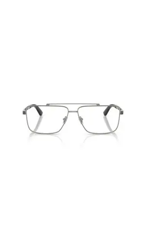 Versace 56mm Rectangle Optical Glasses - Grey
