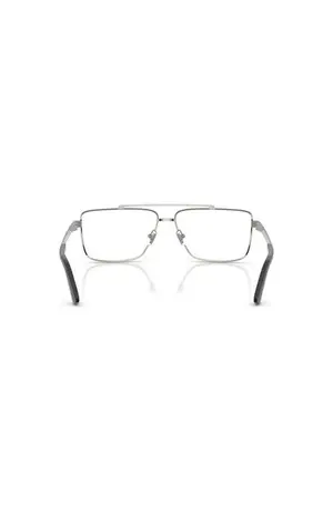 Versace 56mm Rectangle Optical Glasses - Grey