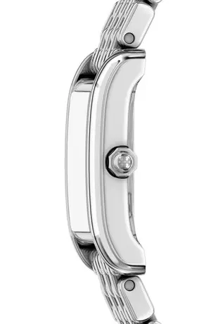 Tory Burch The Small Eleanor Mother-of-pearl Tank Bracelet Watch - Silver/abalone