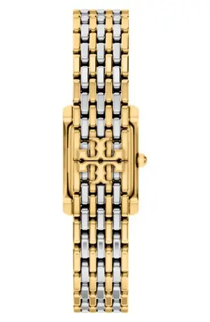 Tory Burch The Small Eleanor Mother-of-pearl Tank Bracelet Watch - Two Tone