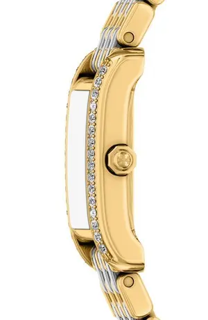 Tory Burch The Small Eleanor Mother-of-pearl Tank Bracelet Watch - Two Tone