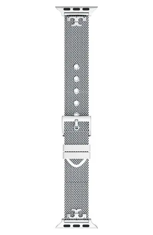 Tory Burch Kira 18mm Apple Watch® Mesh Watchband - Silver