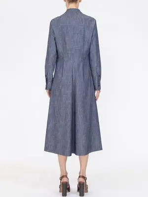 CALLAS MILANO Genny Long Sleeve Shirt Dress - Navy