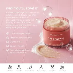 DOLL 10 Dollskin Body The Renewer Smoothing Body Scrub - Beige