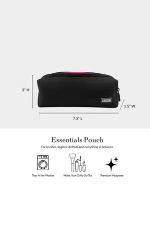 KUSSHI Essentials Cosmetics Pouch - Black/pink