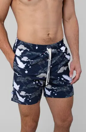 LEISURE LAB Print Swim Trunks