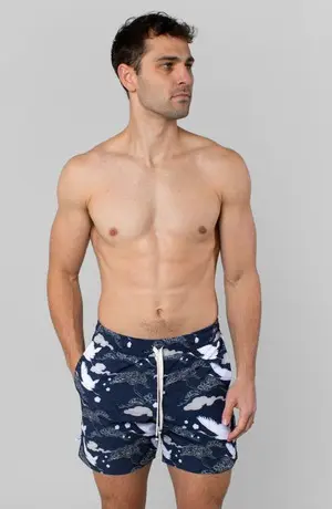 LEISURE LAB Print Swim Trunks