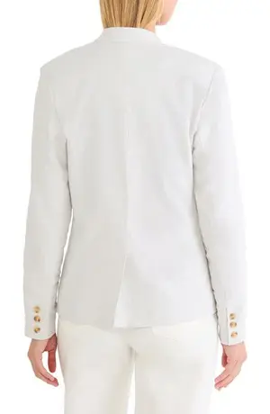 NIC+ZOE Eva Linen-blend Blazer - Silver Wisp