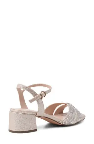 PARADOX LONDON PINK Marquise Embellished Ankle Strap Sandal - Champagne