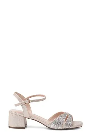 PARADOX LONDON PINK Marquise Embellished Ankle Strap Sandal - Champagne