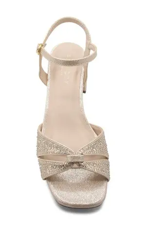 PARADOX LONDON PINK Marquise Embellished Ankle Strap Sandal - Champagne