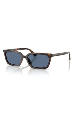 JIMMY CHOO 55mm Rectangular Sunglasses - Havana/blue