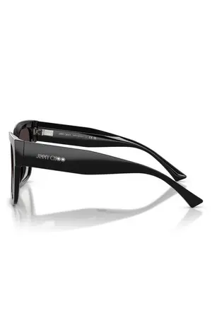 JIMMY CHOO 54mm Gradient Square Sunglasses - Black/gradient Gray