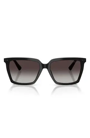 JIMMY CHOO 55mm Square Sunglasses - Black/gradient Gray