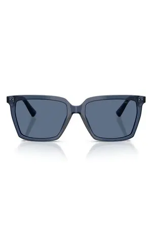 JIMMY CHOO 55mm Square Sunglasses - Transparent Navy/blue