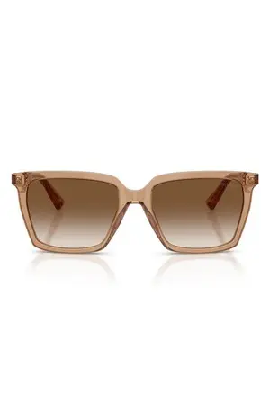 JIMMY CHOO 55mm Square Sunglasses - Transparent Tan/brown