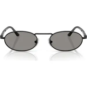 Persol 55mm Rectangular Sunglasses - Black/grey