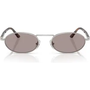 Persol 55mm Rectangular Sunglasses - Silver/violet