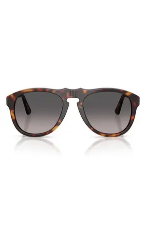 Persol 54mm Polarized Pilot Sunglasses - Havana/polar Gradient Grey