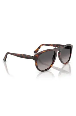 Persol 54mm Polarized Pilot Sunglasses - Havana/polar Gradient Grey