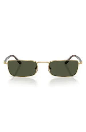 Persol Rectangular Sunglasses - Gold/green