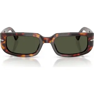 Persol Italian-Made Pillow Sunglasses Havana/green