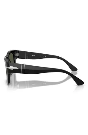 Persol 52mm Square Sunglasses - Black/green